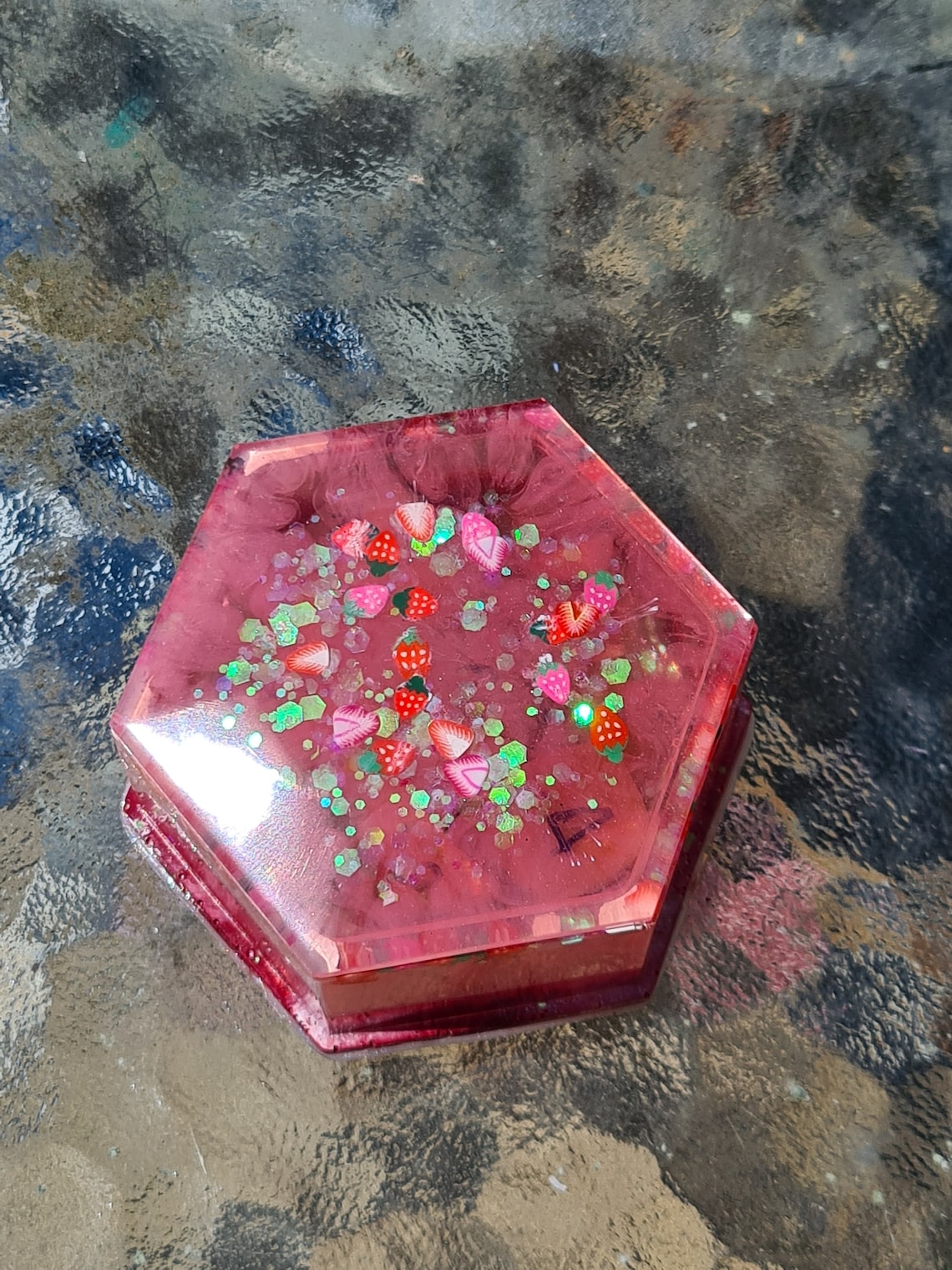 Boîte à bibelots en résine sur mesure - Etsy France