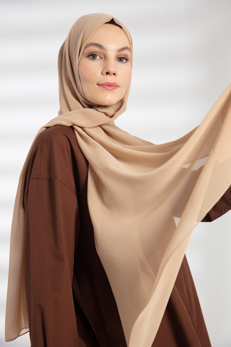 Chiffon Luxury Premium Hijab Scarf, Quality Chiffon Hijab Plain Scarf ...
