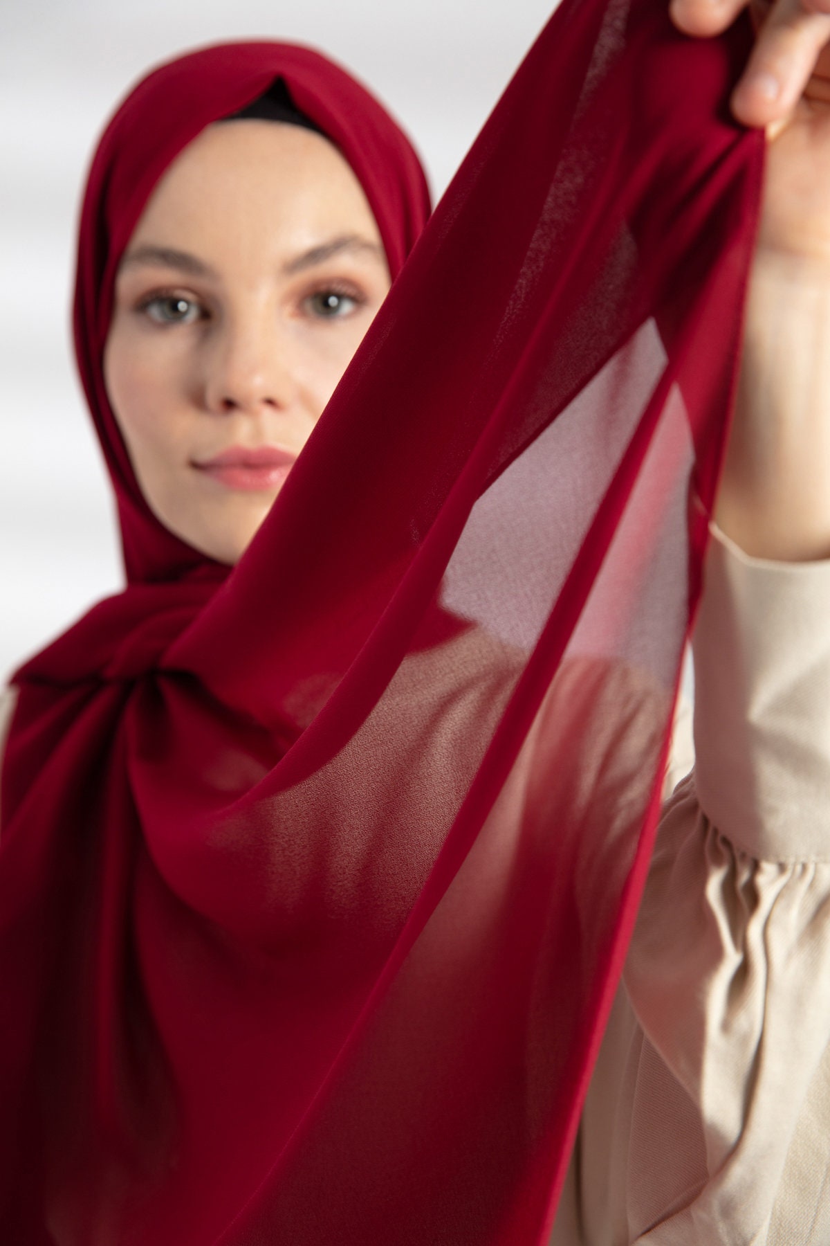 Chiffon Luxury Premium Hijab Scarf, Quality Chiffon Hijab Plain Scarf ...