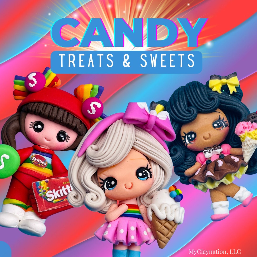 CLAYS DOLLS: CANDY, Treats, Sweets Hair Clip Accessories, Hair Bow ...