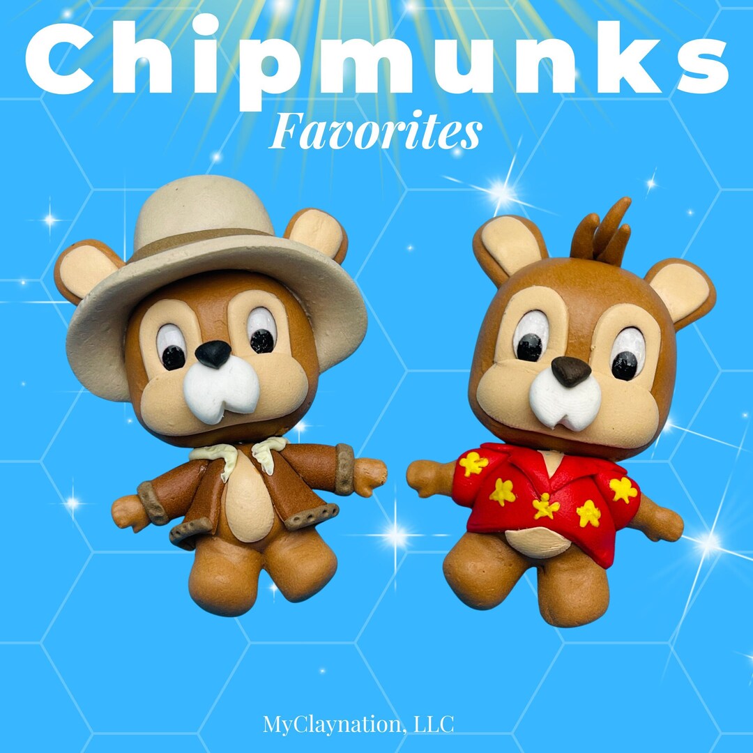 CLAYS DOLLS: CHIPMUNKS Clays for Badge Reels, Hair Bows, Clay Hair Bow ...