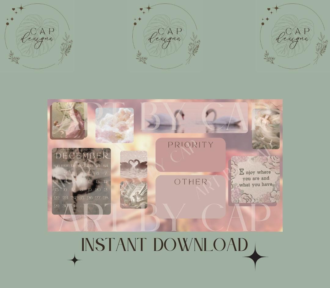 Pink Aesthetic Laptop Wallpaper Template - Etsy