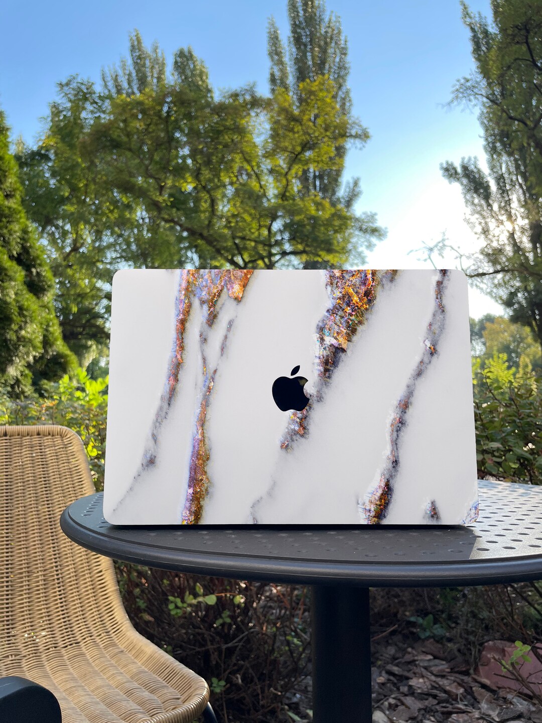 White Gold Marble MacBook Skin MacBook Decal MacBook Sticker for Laptop ...