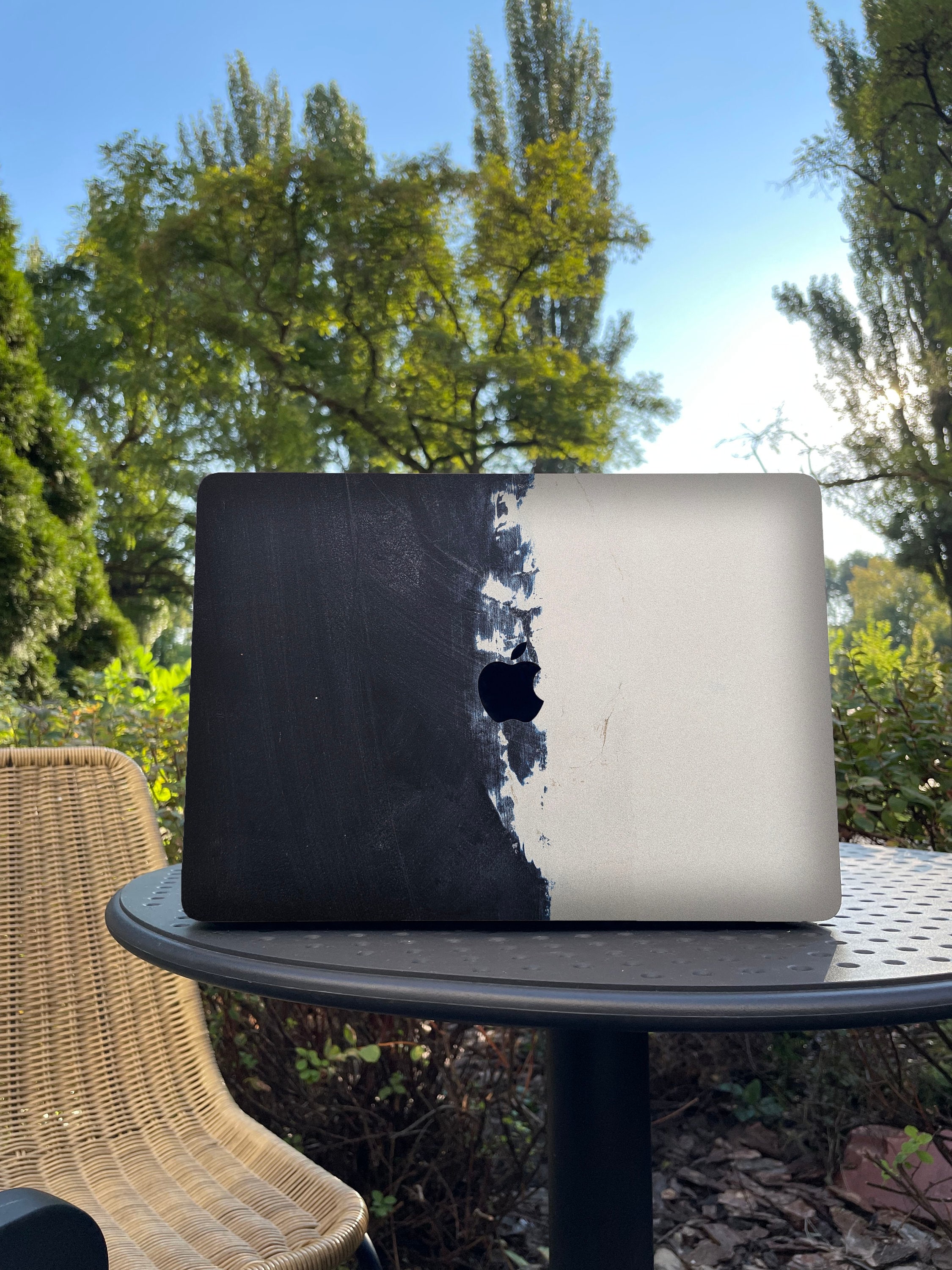 Black White MacBook Skin MacBook Decal MacBook Sticker for Laptop New ...