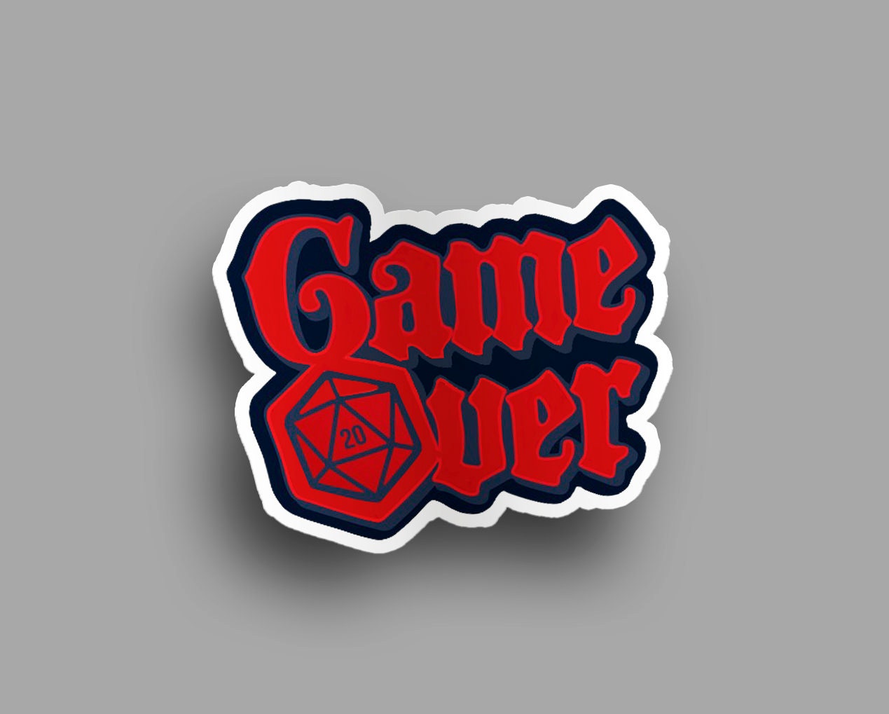 Dnd Stickers Dungeons and Dragons Game Over D20 Sticker - Etsy