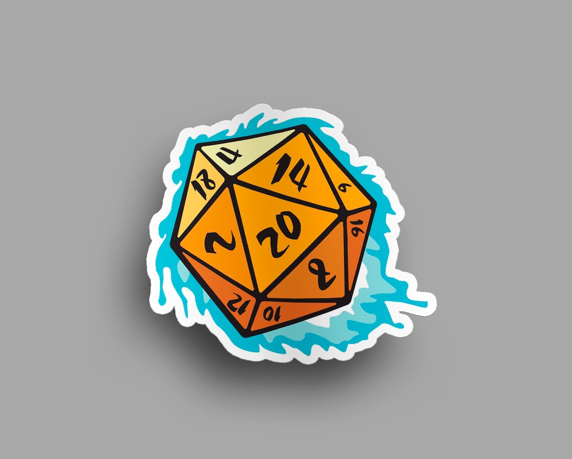 Dnd Stickers Dungeons and Dragons Lets Roll D20 Sticker Critical Role ...