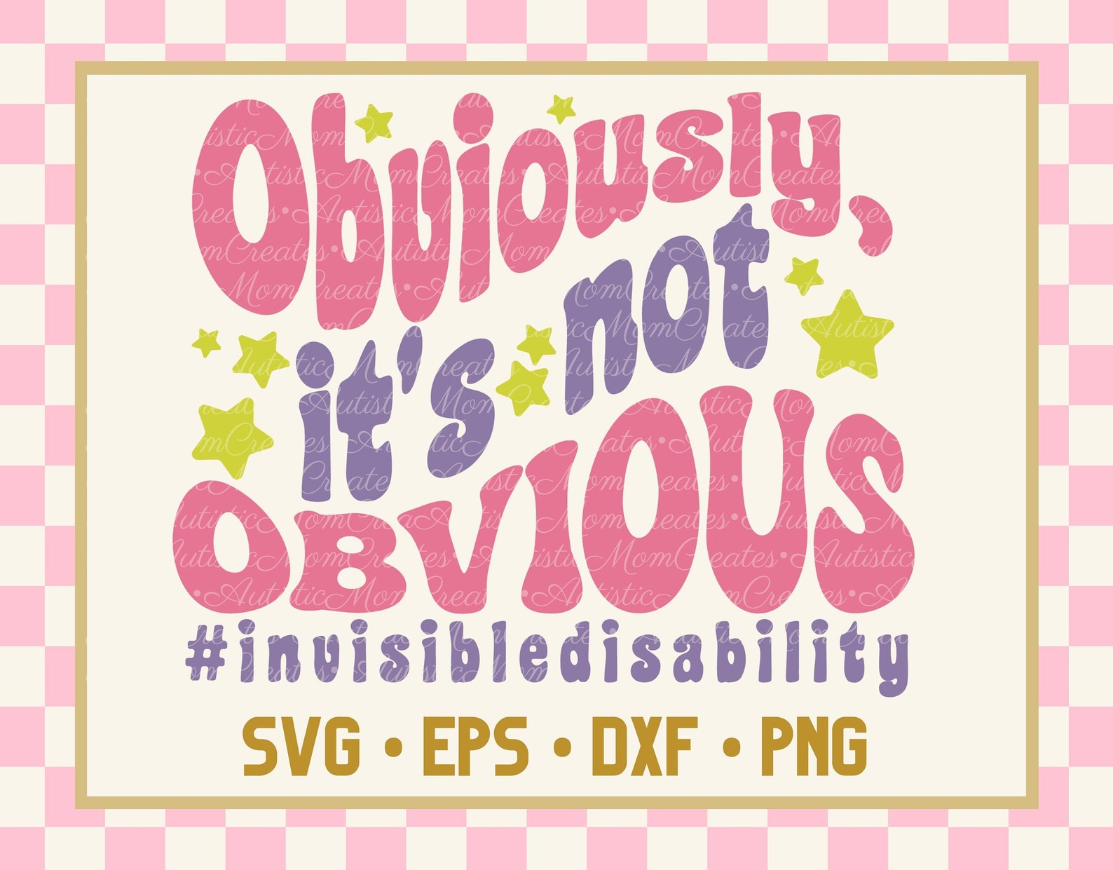 Invisible Disability Quote Svg Cut File for Cricut or Silhouette Also ...