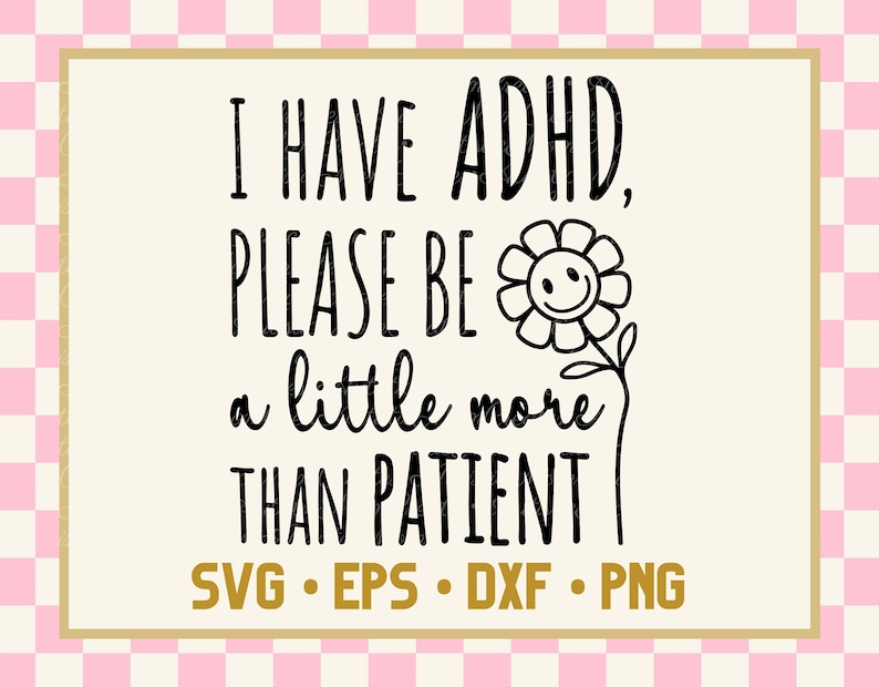 ADHD Svg Cut File for Cricut or Silhouette Also Png for Sublimation - Etsy