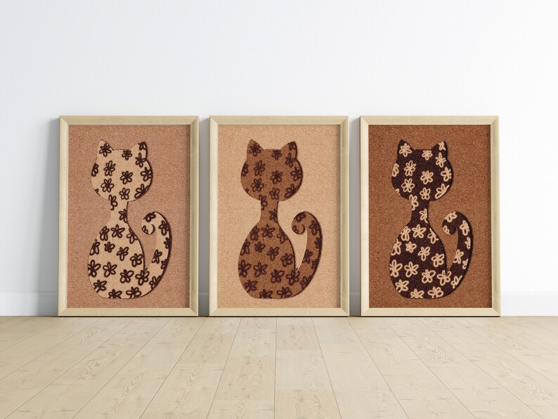 Bundle Printable Cat Wall Art Printable Cat Art Cat Printables 3 Cat ...