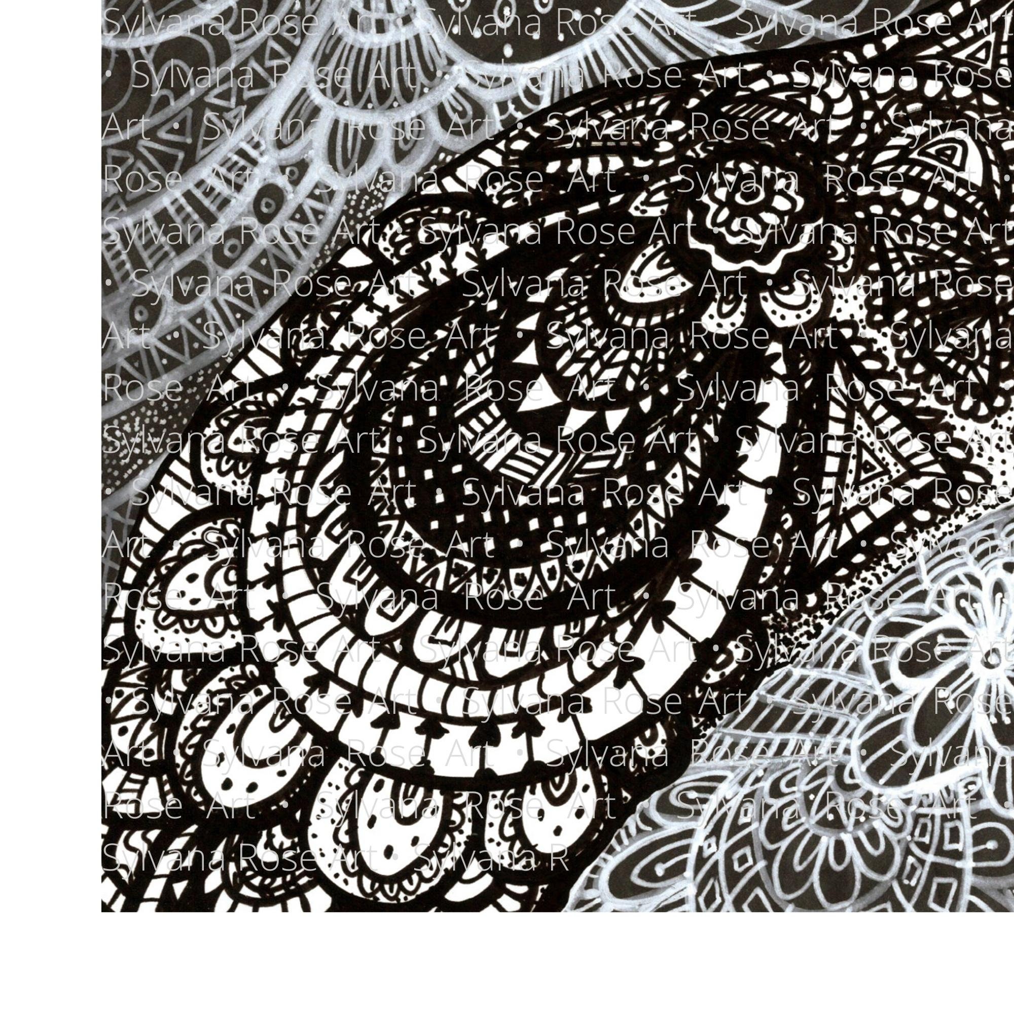 Doodle Wall Art Doodle Printable Wall Art Black and White - Etsy