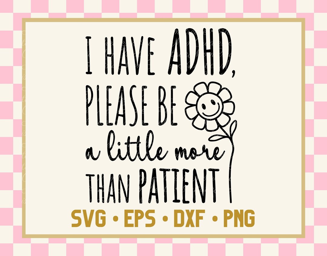 ADHD Svg Cut File for Cricut or Silhouette - Etsy