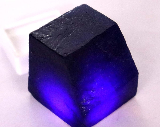 CGI Certified Blue Sapphire Chunk Rough Stone Cube Shape 327.9CARATS ...