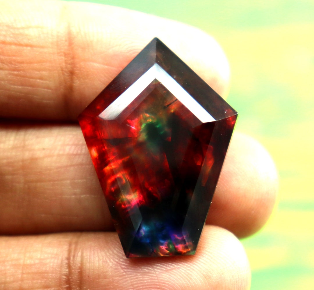 AAA Genuine Ammolite Stone Natural Ammolite Loose Red Fire - Etsy Canada
