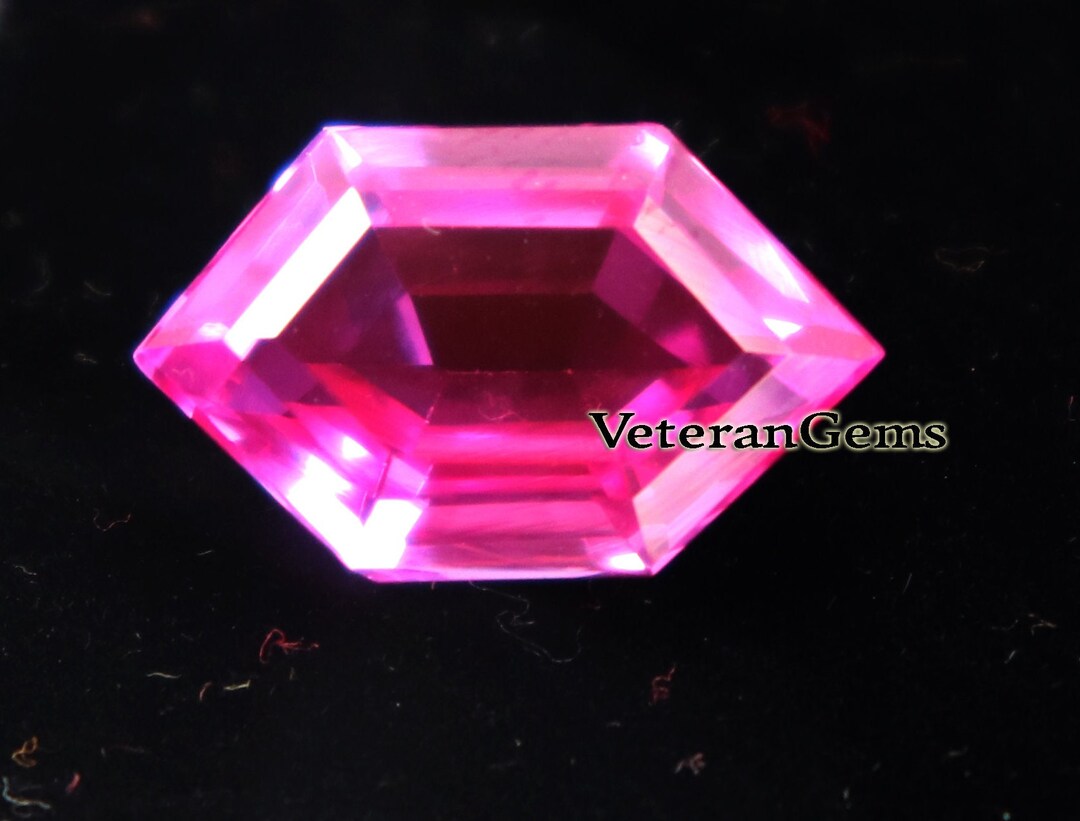 Natural Pink Spinel Stone Hexagon Cut 8.75ct Certified Spinel Faceted ...