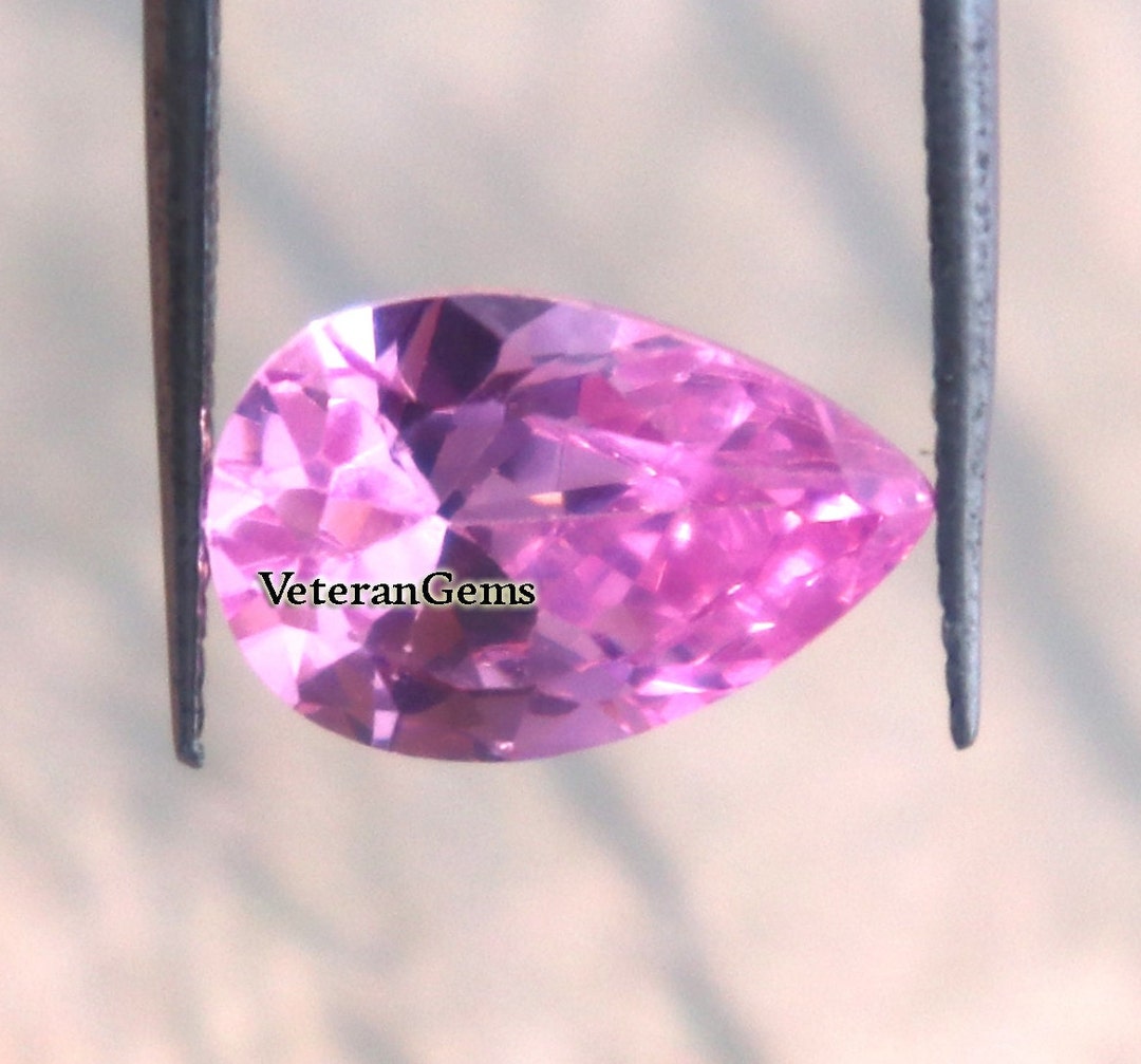 Natural Pink Zircon Stone 4.50ct Pear Cut Pure Certified Zircon ...