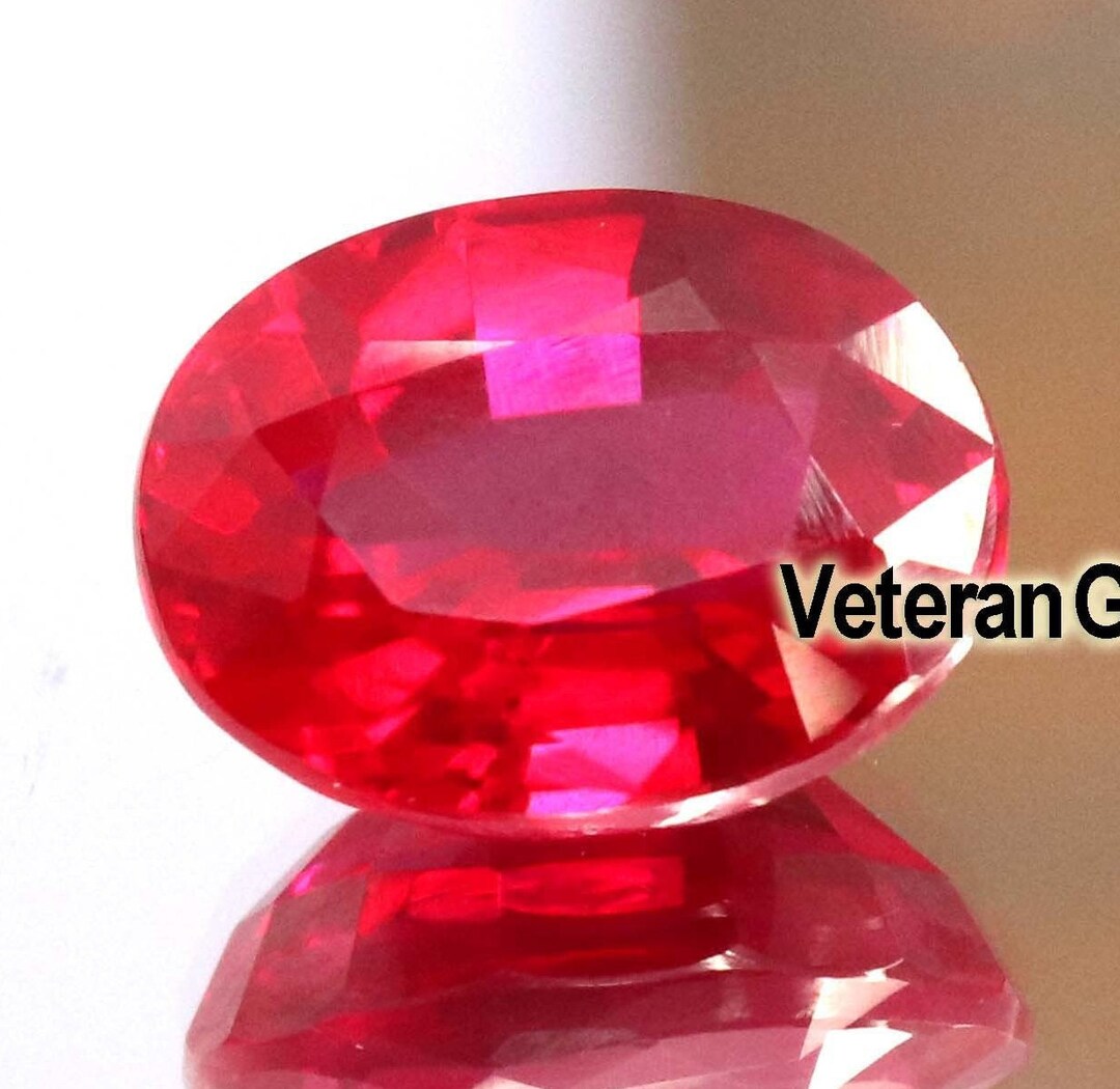 Natural Burmese Ruby Rare Oval Cut Faceted Red Ruby 10.45CT Loose Ruby ...