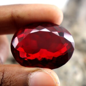 76.80cts BIG Red Ruby Gemstone Earthmined Ruby Loose Gemstone Oval ...