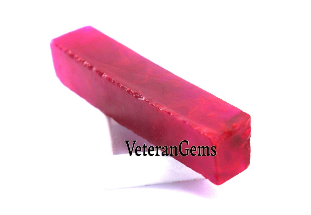 104ct Natural Certified Uncut Shape African Red Ruby Rough Gemstone ...