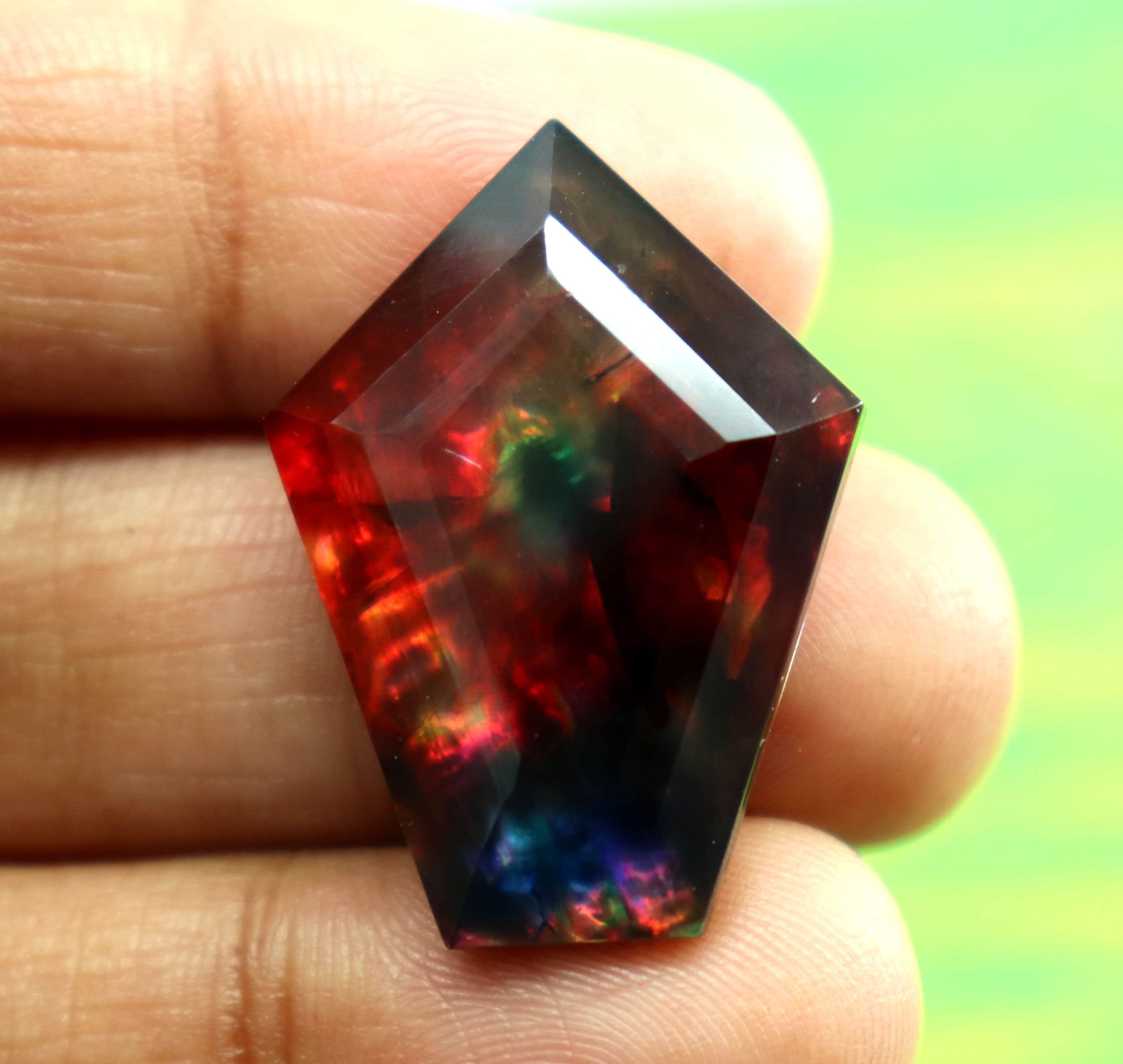 AAA Genuine Ammolite Stone Natural Ammolite Loose Red Fire - Etsy Canada