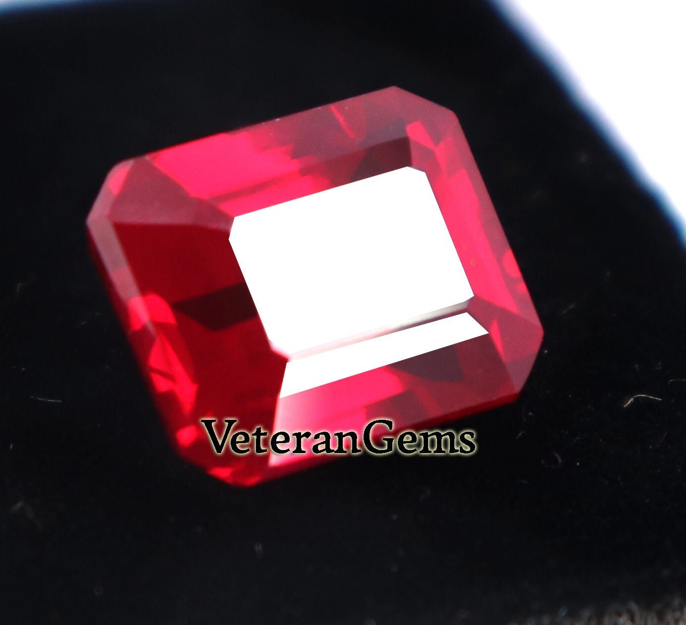 Natural Red Ruby From Burma 9.25cts Emerald Cut Natural Ruby | Etsy