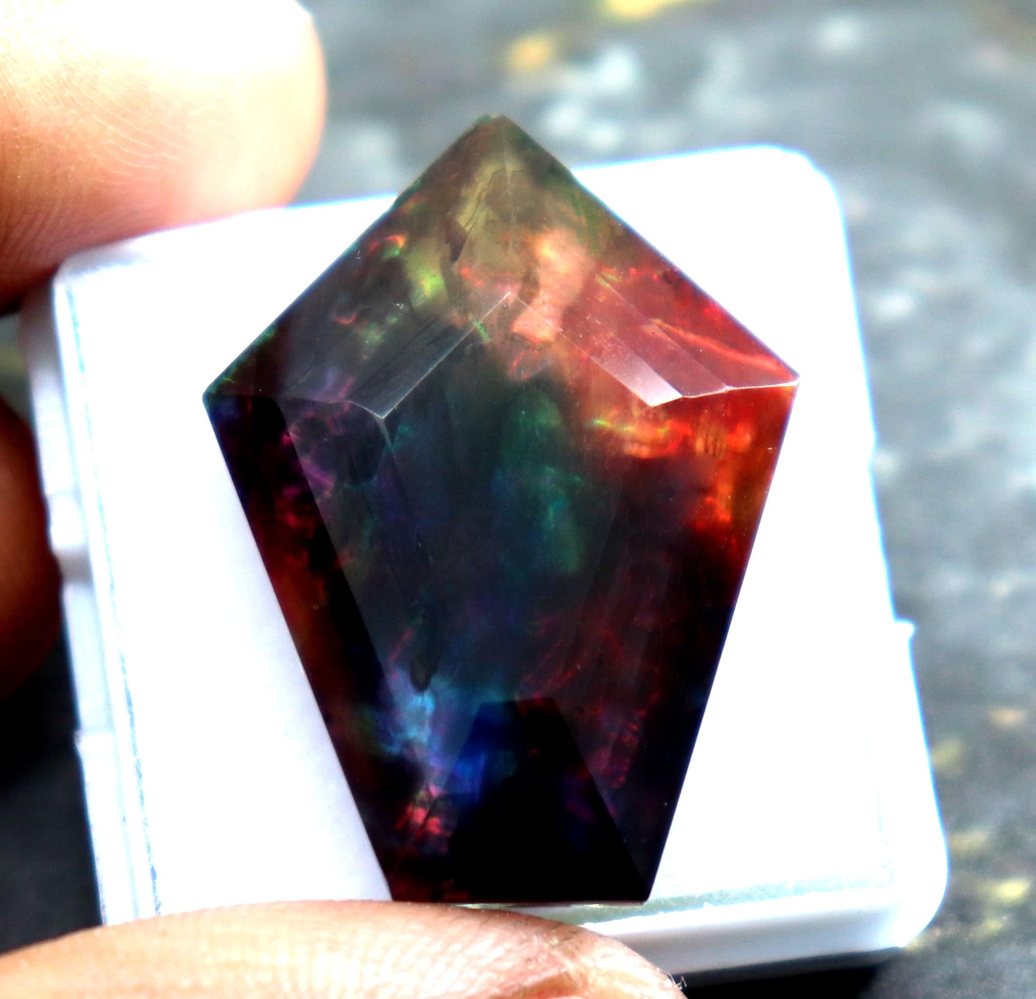 AAA Genuine Ammolite Stone Natural Ammolite Loose Red Fire - Etsy Canada