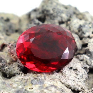 76.80cts BIG Red Ruby Gemstone Earthmined Ruby Loose Gemstone Oval ...