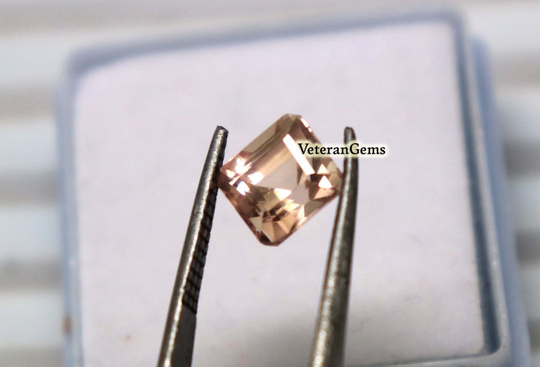 Natural Morganite Stone 2.10CT Radiant Shape Faceted Morganite Gemstone ...