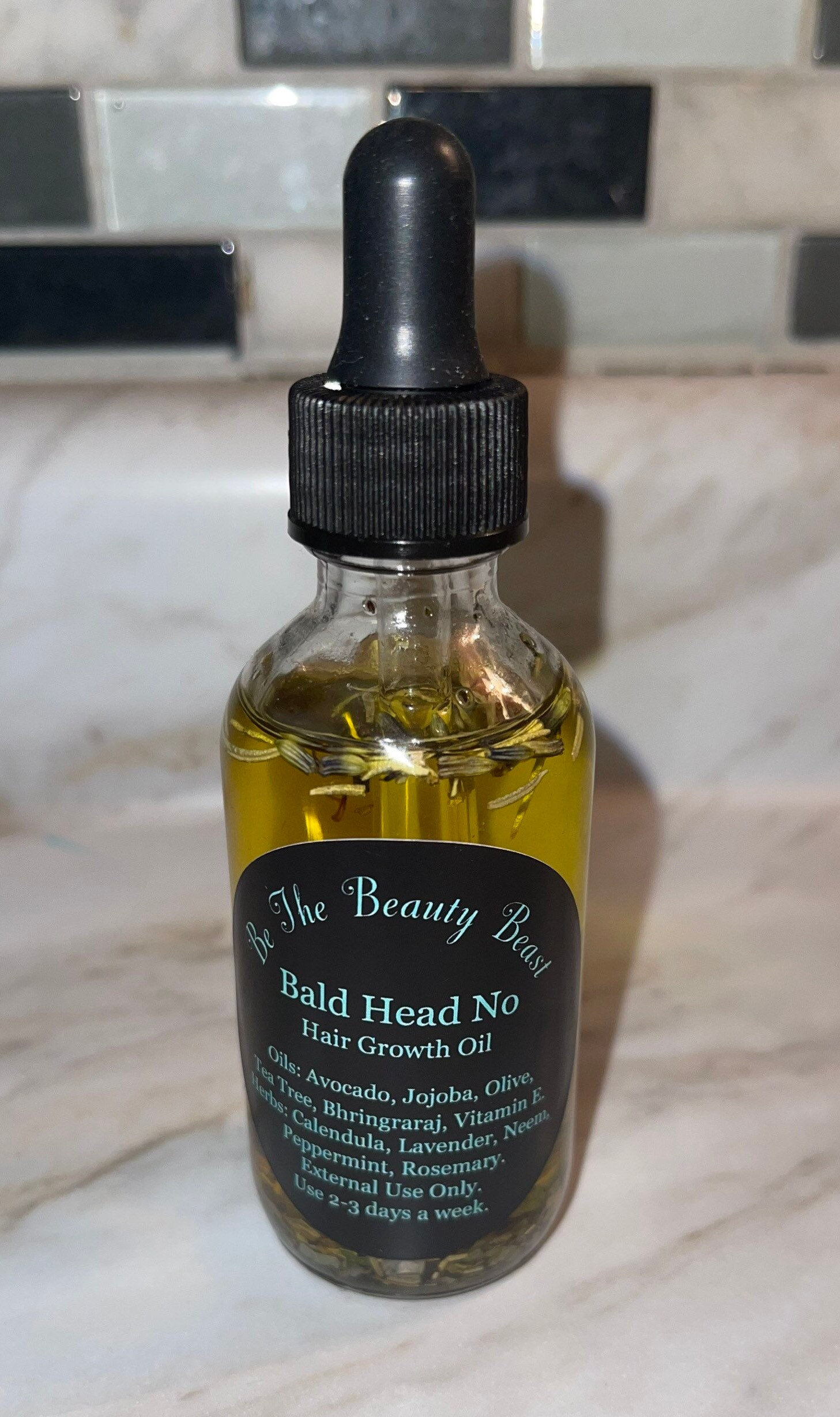 Bald Head No Hair Growth Oil | Rosemary Hair Growth Oil | Hair Oil for ...