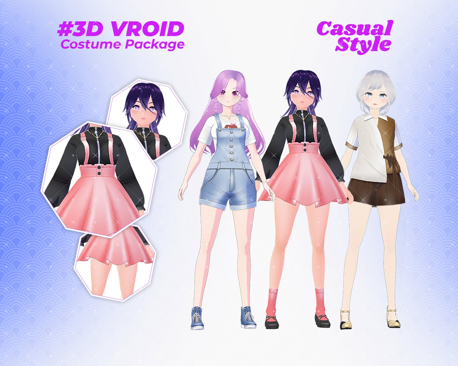 Vroid Clothing Pack Virtual Fashion Set Digital Streetwear Avatar