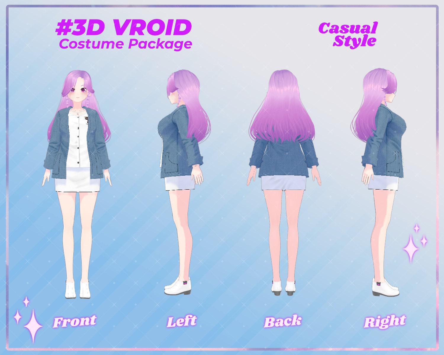 Vroid Clothing Pack Vroid Outfit Cosplay Costume Vroid - Etsy