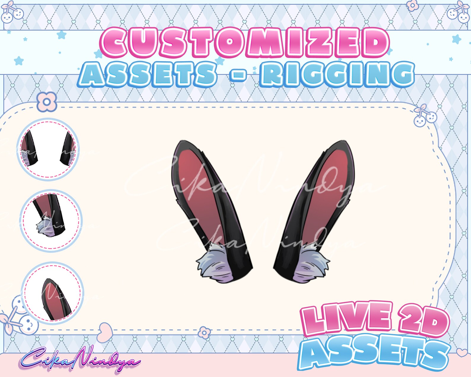 Dynamic Ears for Dynamic Vtubers Live2d Assets Vtuber Assets, Stream ...