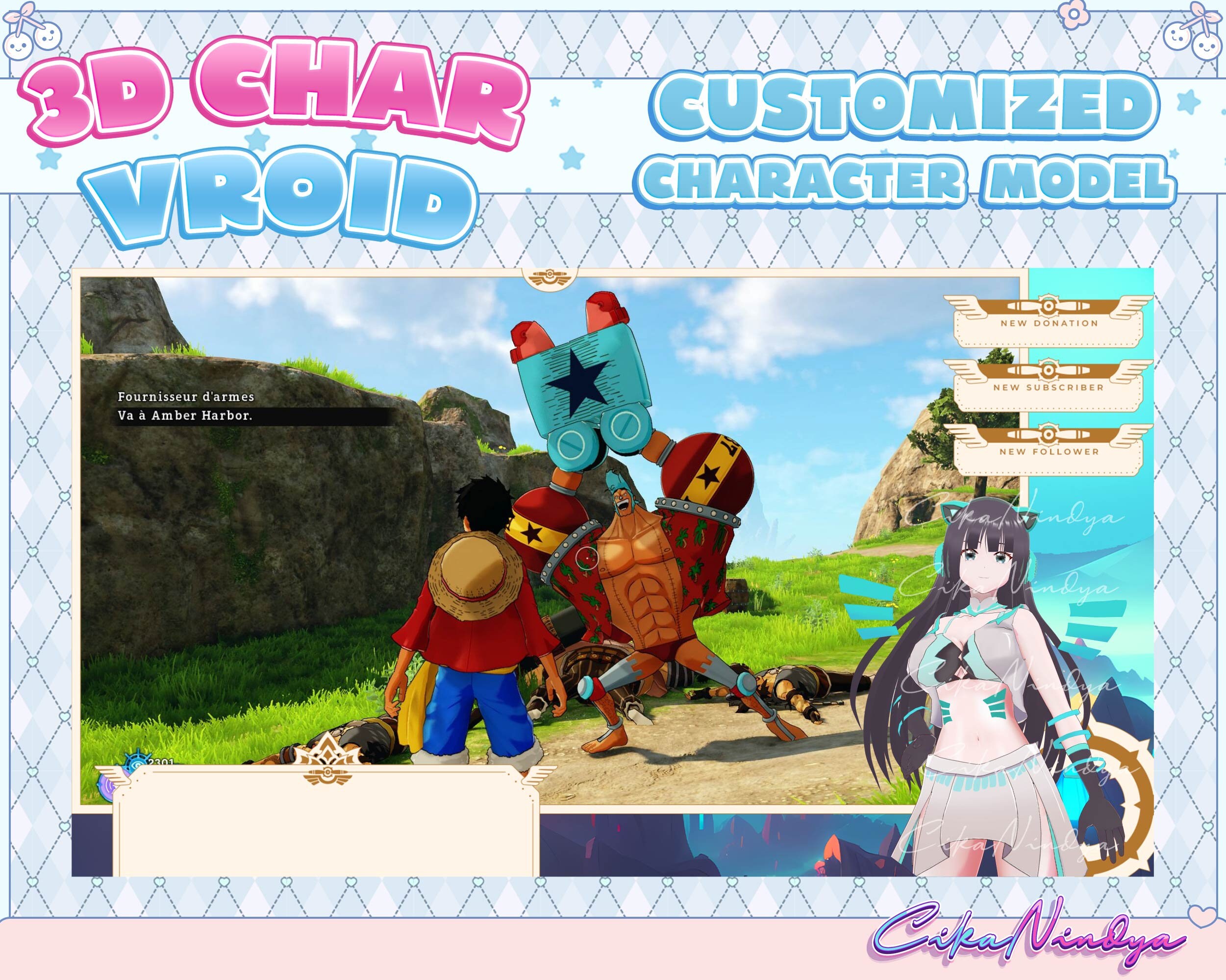 3D Vroid Character Vtuber Model 3d Model Commission Vroid - Etsy