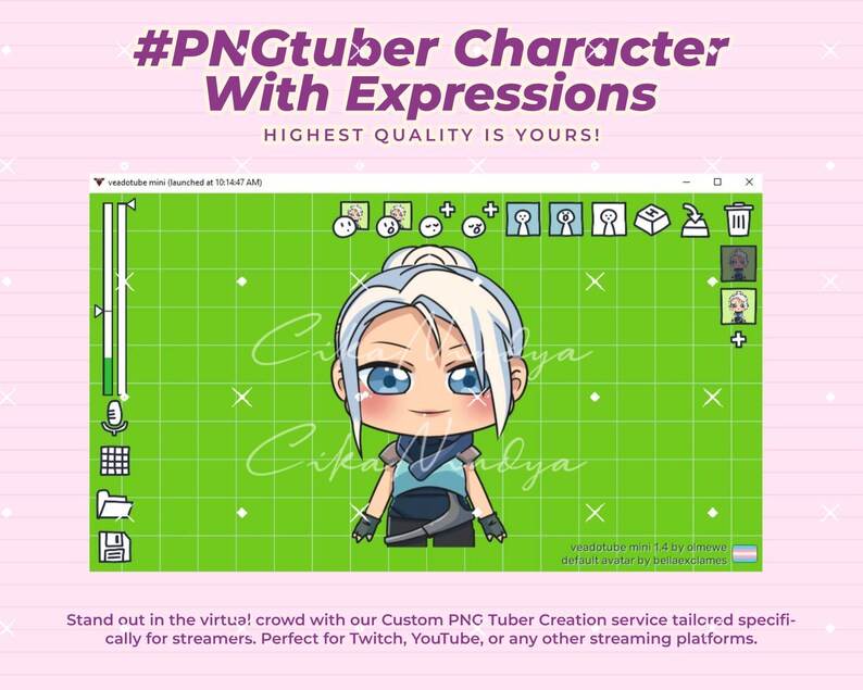 PNG Tuber Pngtuber Model Pngtuber Premade Pngtuber - Etsy