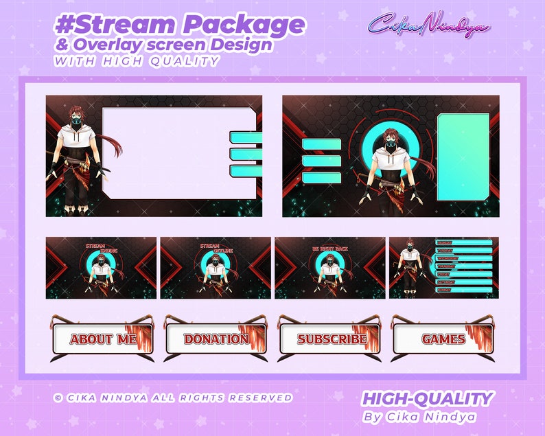 Vtuber Overlay, Vtuber, Obs Overlay, Webcam Overlay, Overlay - Fantasy ...
