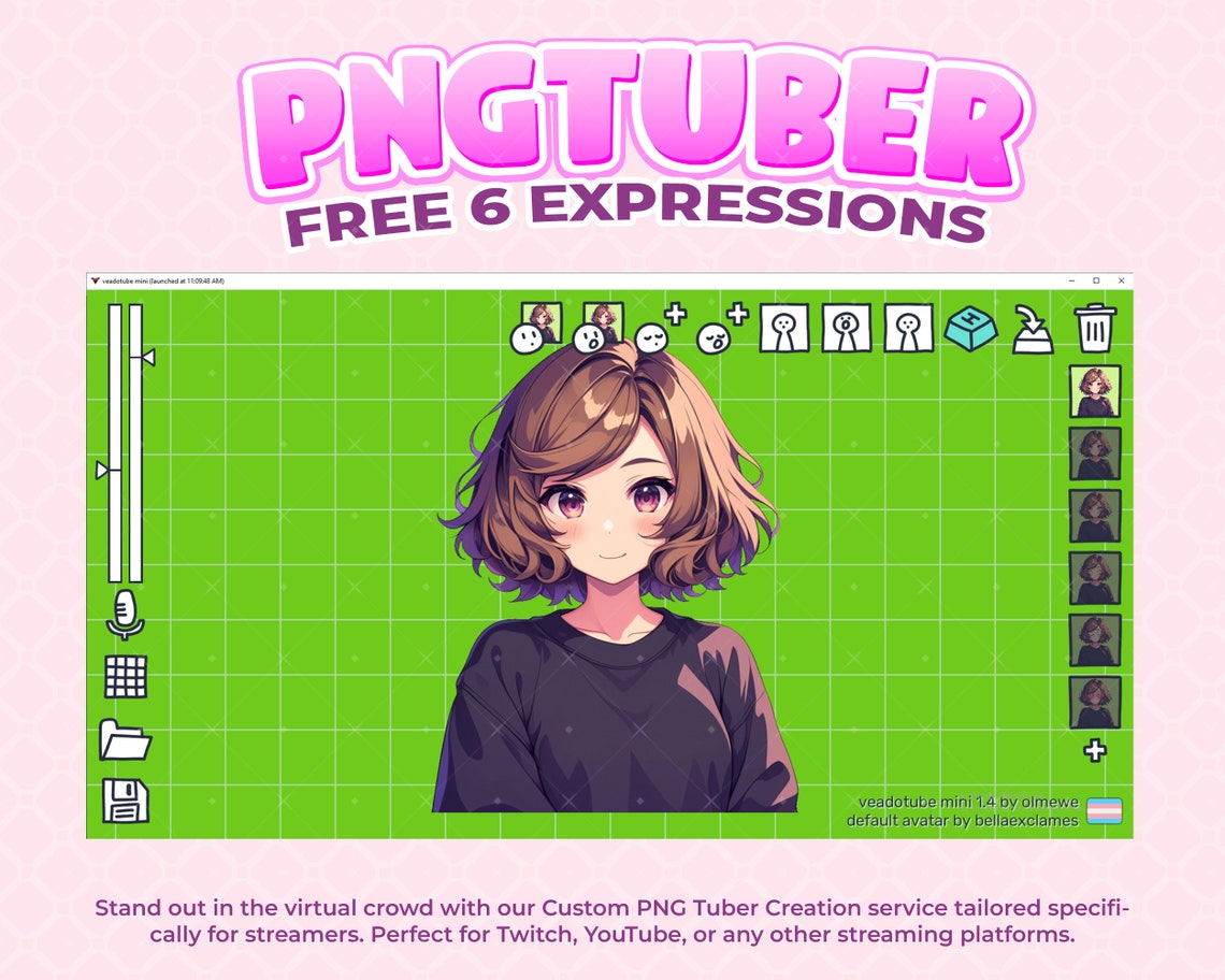 PNG Tuber | Charming Casual PNG Tuber Avatar for Streamers | Get 6 ...