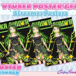 Artistic Vtuber Poster for Streamer's Social Media - Poster Frames ...