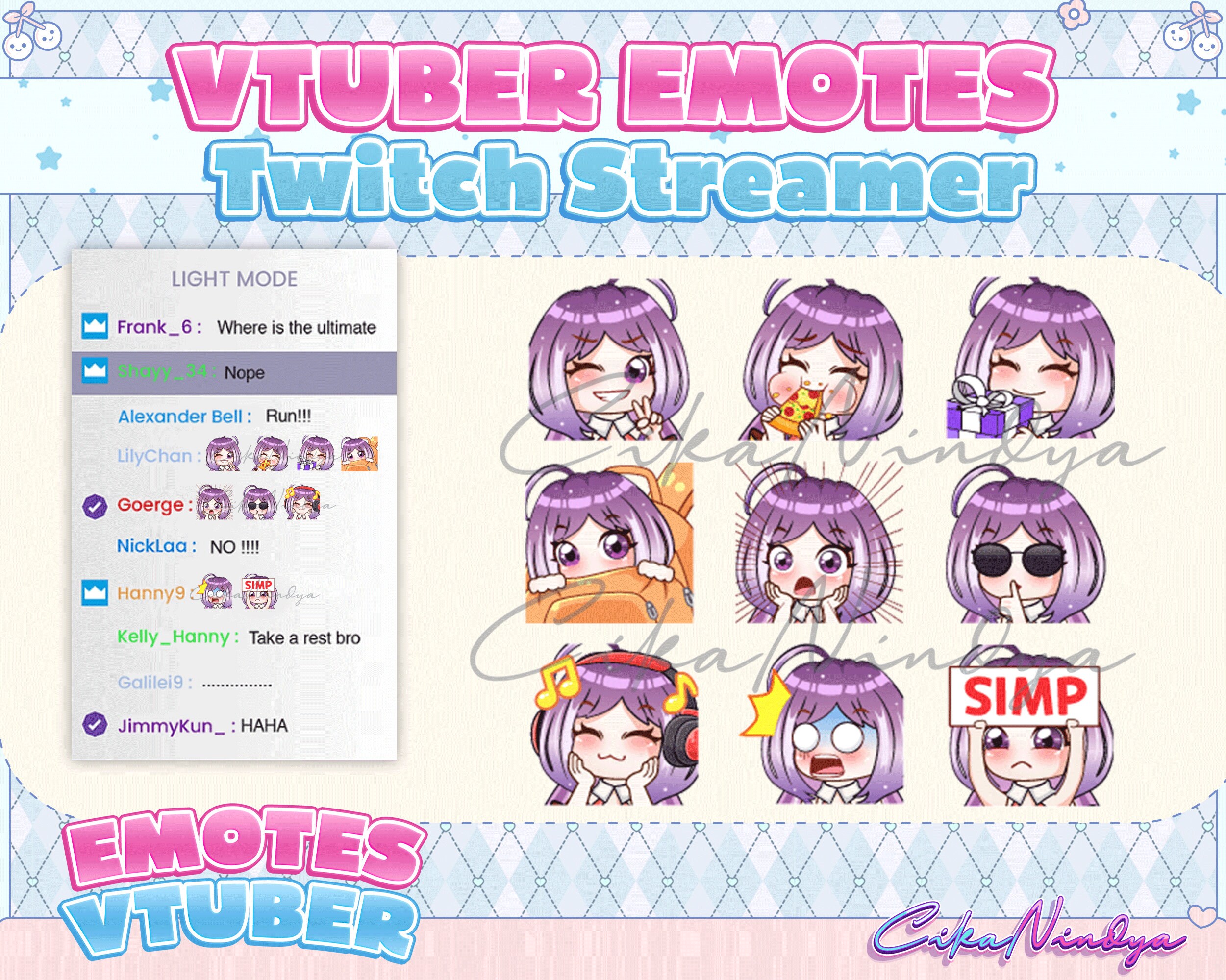 Vtuber Emote Animated Emote Twitch Emote Game Emote Emote - Etsy