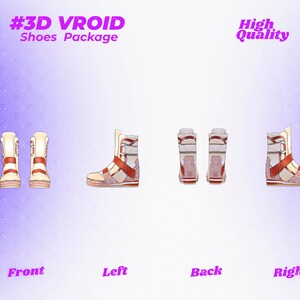 3D Vroid Shoes Pack, Costume, Virtual Fashion, 3D Streamer, Fashion ...