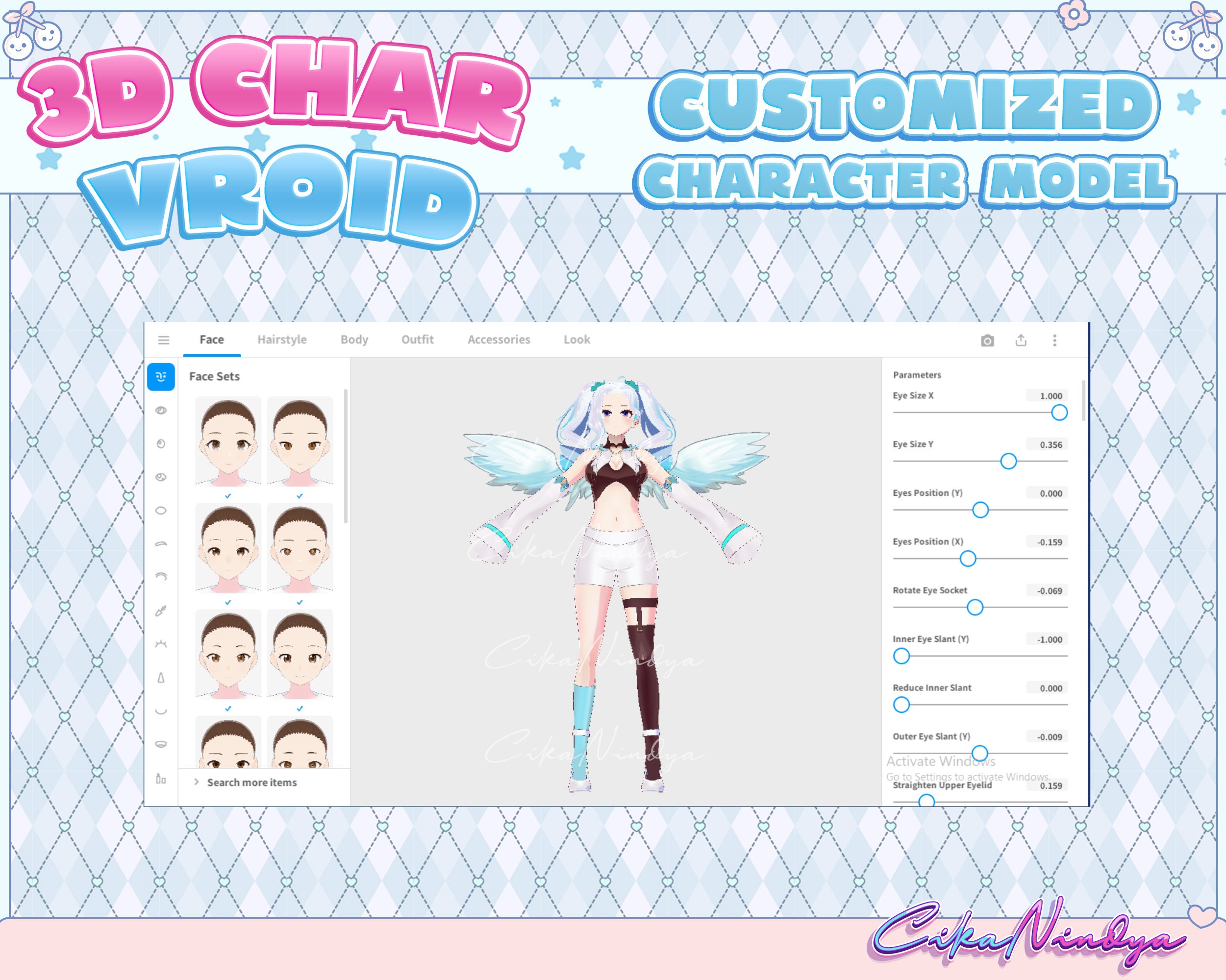 3D Vroid Character Vtuber Model Free 3d Model Vtuber Model - Etsy