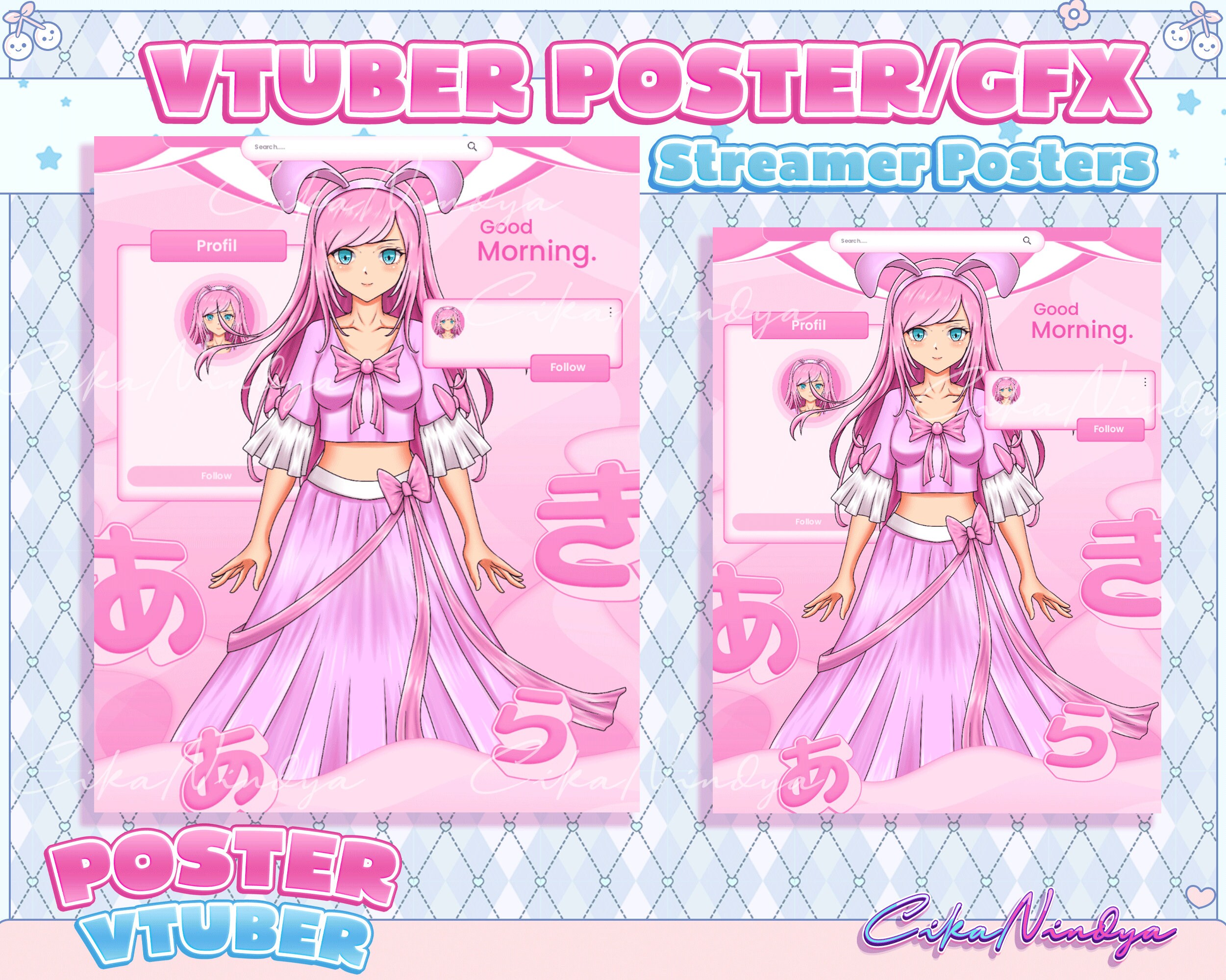 Vtuber Poster Anime Poster Poster Frames Poster Modern - Etsy