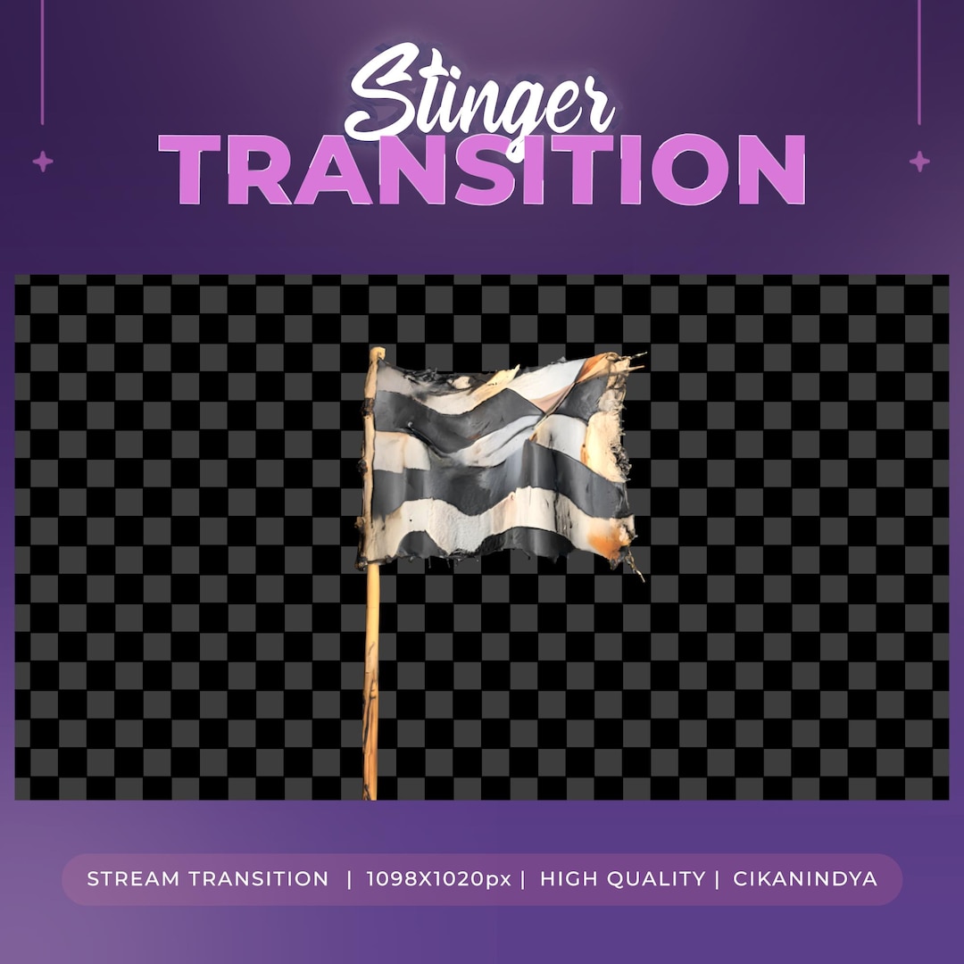Flag Wave Animation Dynamic Stinger Transition For Stream Overlays Etsy