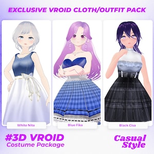 Modern Casual Vroid Style Pack for Dynamic Broadcasts - Vroid Clothing ...