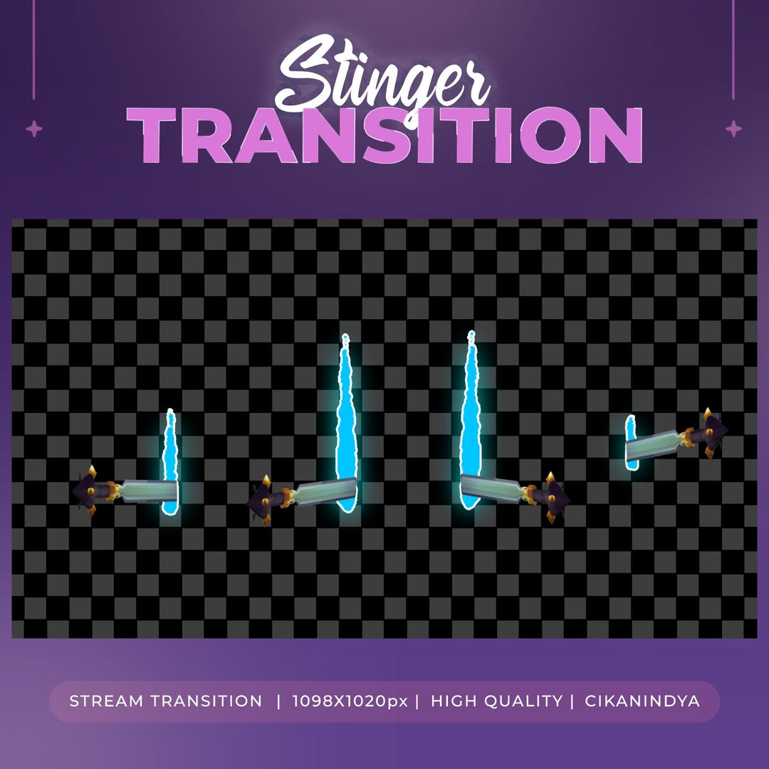 Animated Stinger Transition Darksteel Slash Sword 19 Battle FX Twitch ...