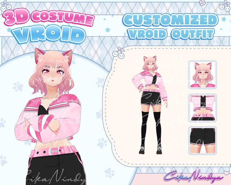 3D Vroid Costume Vroid Assets Vroid Outfit Cosplay - Etsy
