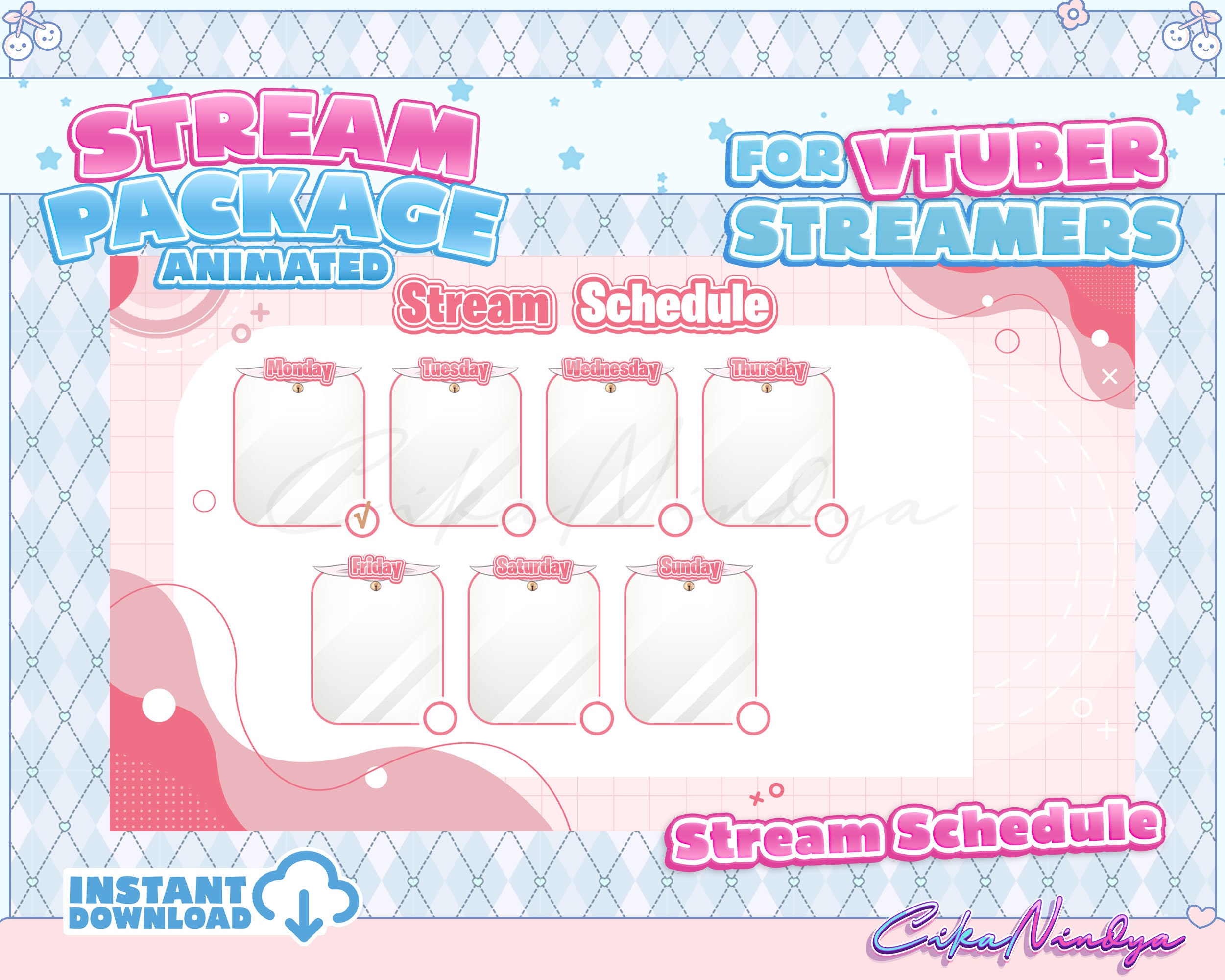Vtuber Overlay Twitch Overlays Overlay Overlay Twitch - Etsy