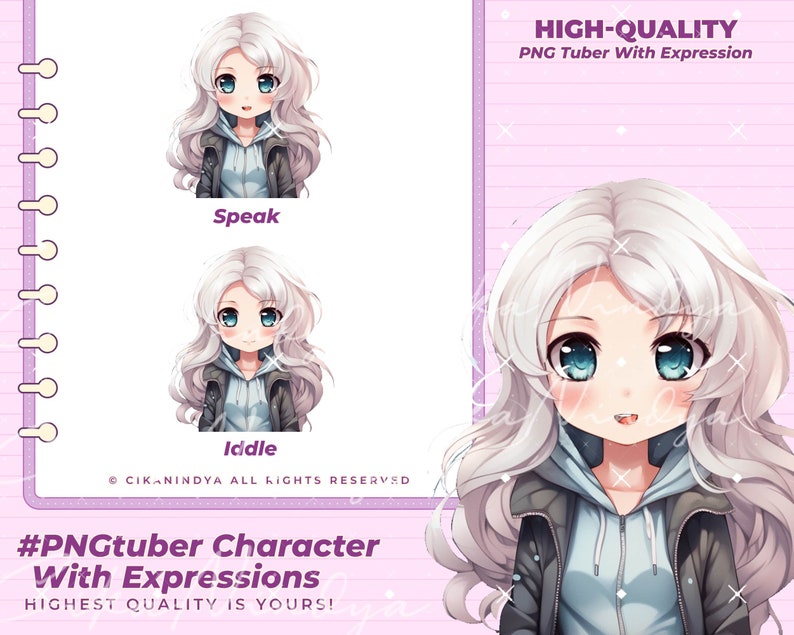 Kawaii Chibi Girl PNG for Streamer Perfect Virtual Companion - Etsy