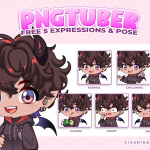 Premade Custom Pngtuber – Stylish Devil Boy With Smooth Animations - Etsy
