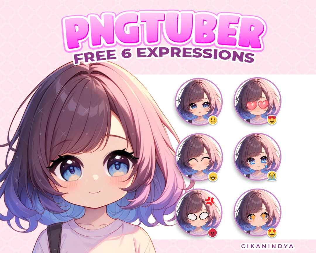 PNG Tuber | Adorable Virtual Models - PNG Tuber Girly Characters for ...
