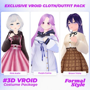 Vroid Clothing Pack, Vroid Dresses, Avatar Gowns, Royal Apparel ...
