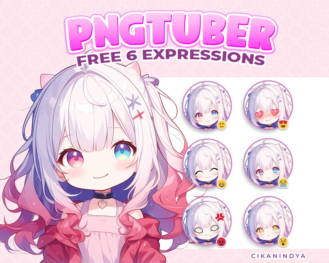 PNG Tuber Charming PNG Tuber Girl for Streamers in Any Audience Free 6 ...